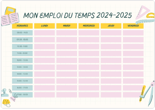 EMPLOI DU TEMPS DU PREMIER SEMESTRE l2, l3, m1, m2 | Département d'Informatique